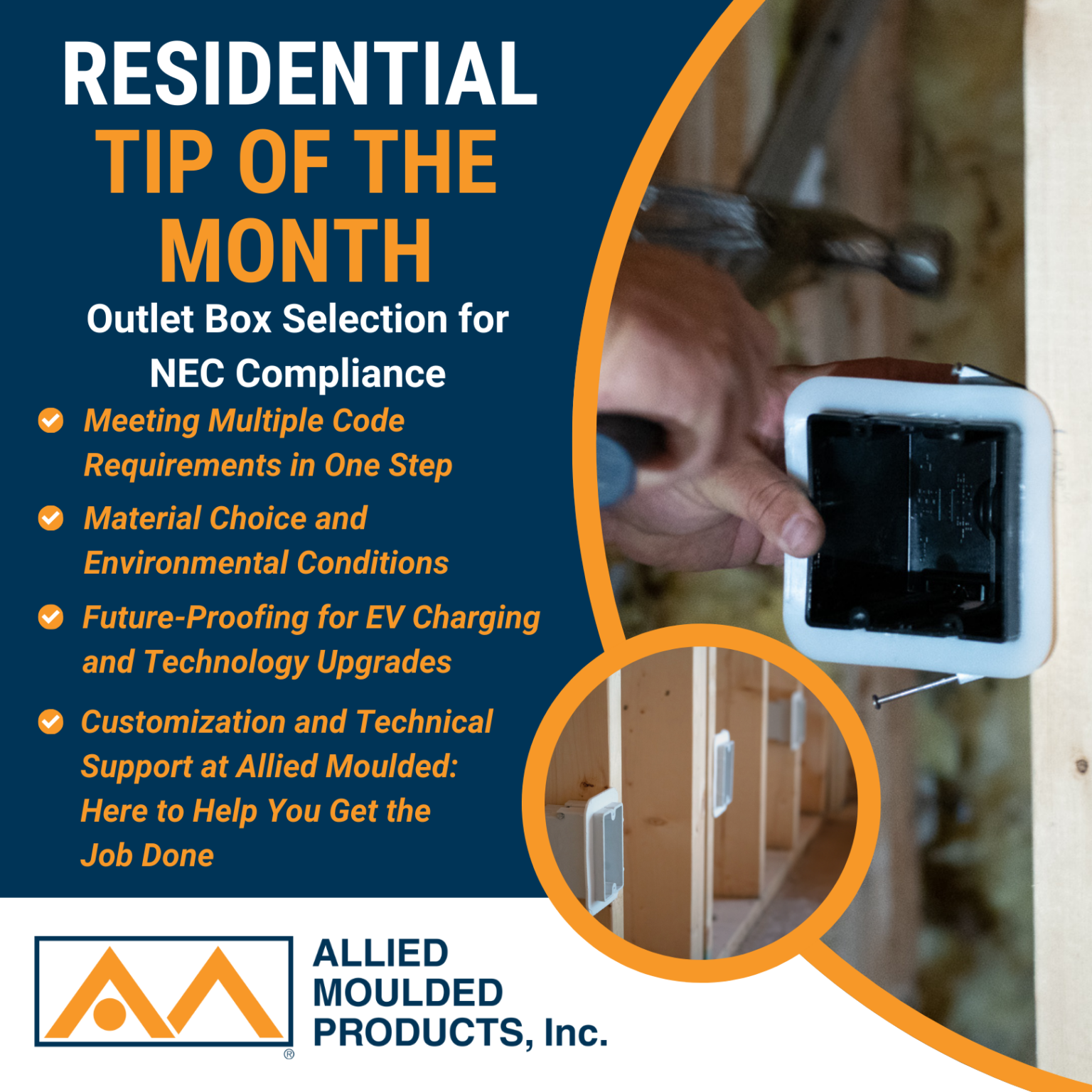 Outlet Box Selection for NEC Compliance :Allied Moulded Products